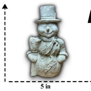 Realistic Snowman, Stone Figure, Concrete Snowman, Gift for Christmas ...