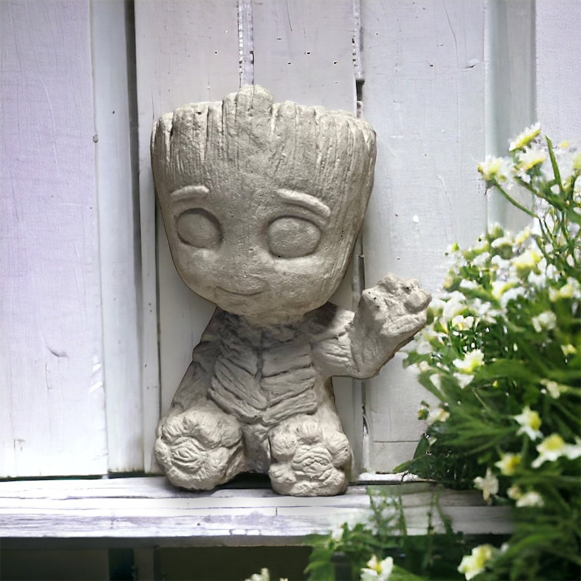Groot Statue, Concrete Figure, Realistic Groot, Garden Ornament, Stone ...