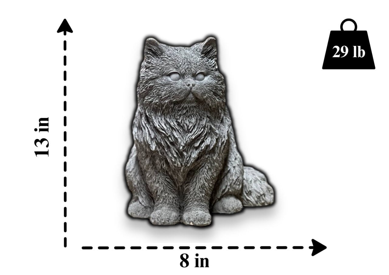 Himalayan Cat, Garden Statue, Concrete Cat, Realistic Cat, Stone ...