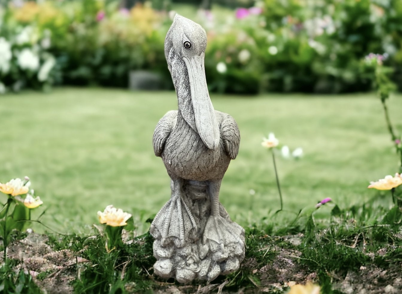 Concrete Pelican, Bird Statue, Lake Bird, Pelican Sculpture, Wild ...