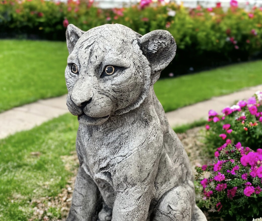 Concrete Tiger, Outdoor Sculpture, Tiger Cub, Wild Animal, Tiger Statue ...