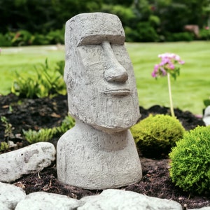 Moai Head, Moai Statue, Easter Island, Concrete Moai, Zen Garden ...