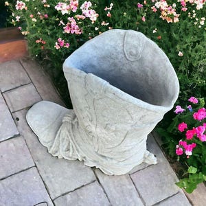 Cowboy Boot Statue, Detailed Cowboy Boot Figure, Flower Planter ...