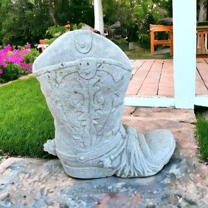 Cowboy Boot Statue, Detailed Cowboy Boot Figure, Flower Planter ...