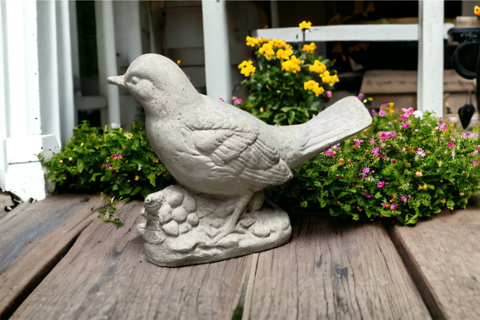 Robin Statue, Concrete Bird, Porch Sculpture, Birds Lovers Gift, Robin ...