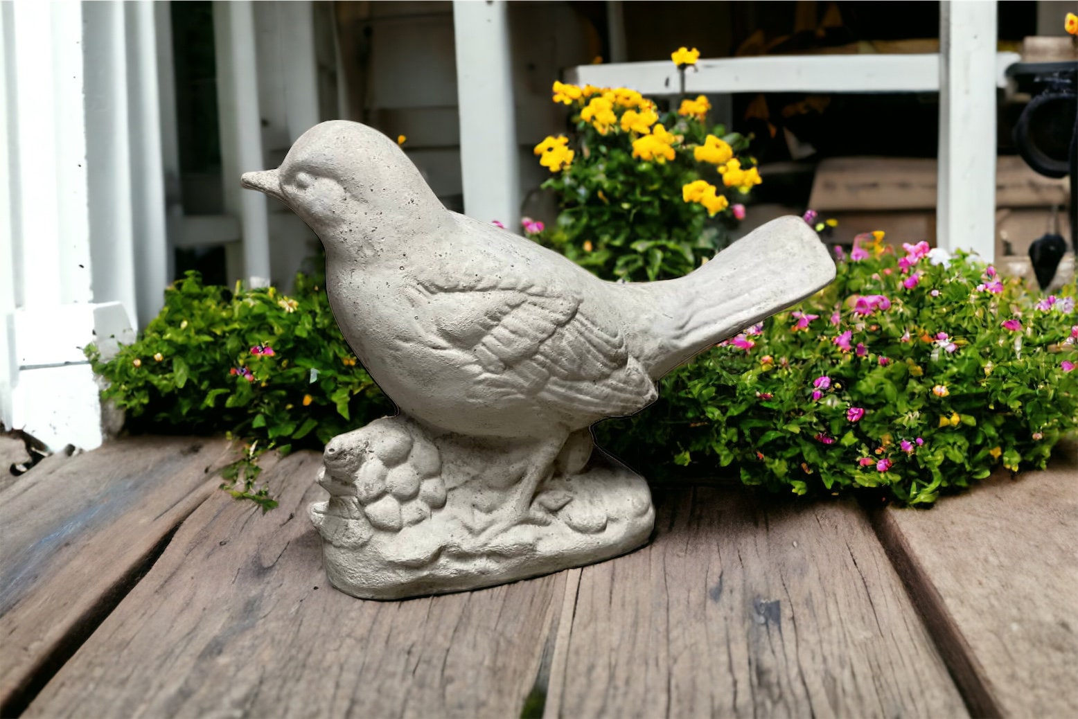 Robin Statue, Concrete Bird, Porch Sculpture, Birds Lovers Gift, Robin ...