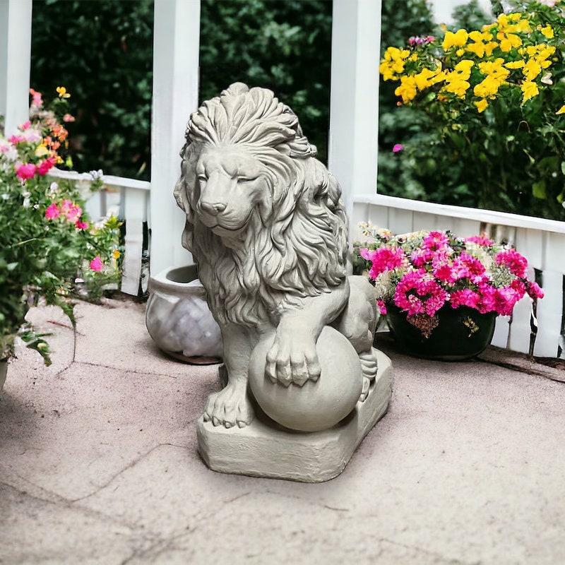 Outdoor Large Lion Statue - Etsy