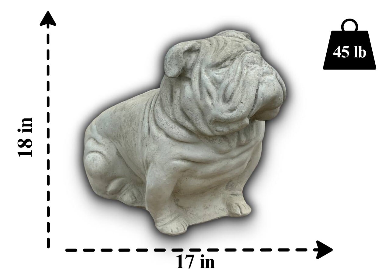 Large Bulldog, Dog Statue, Massive Dog, Bulldog Sculpture, Concrete ...