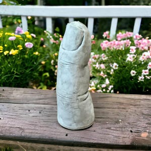 Realistic Finger, Concrete Sculpture, Backyard Decoration, Middle ...