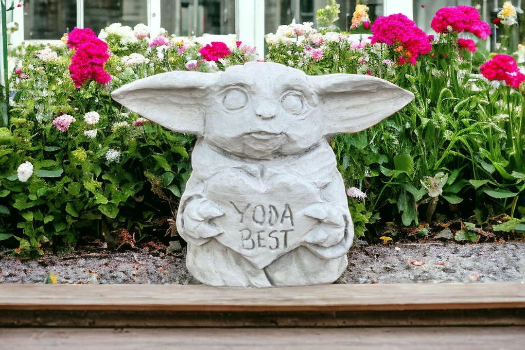 Yoda Best Sculpture, Concrete Yoda, Large Yoda, Stone Statue, Garden ...