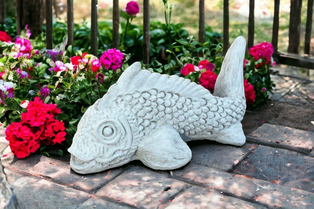 Fish Swimming, Fish Figure, Concrete Fish, Indoor Decor, Fish Statue ...