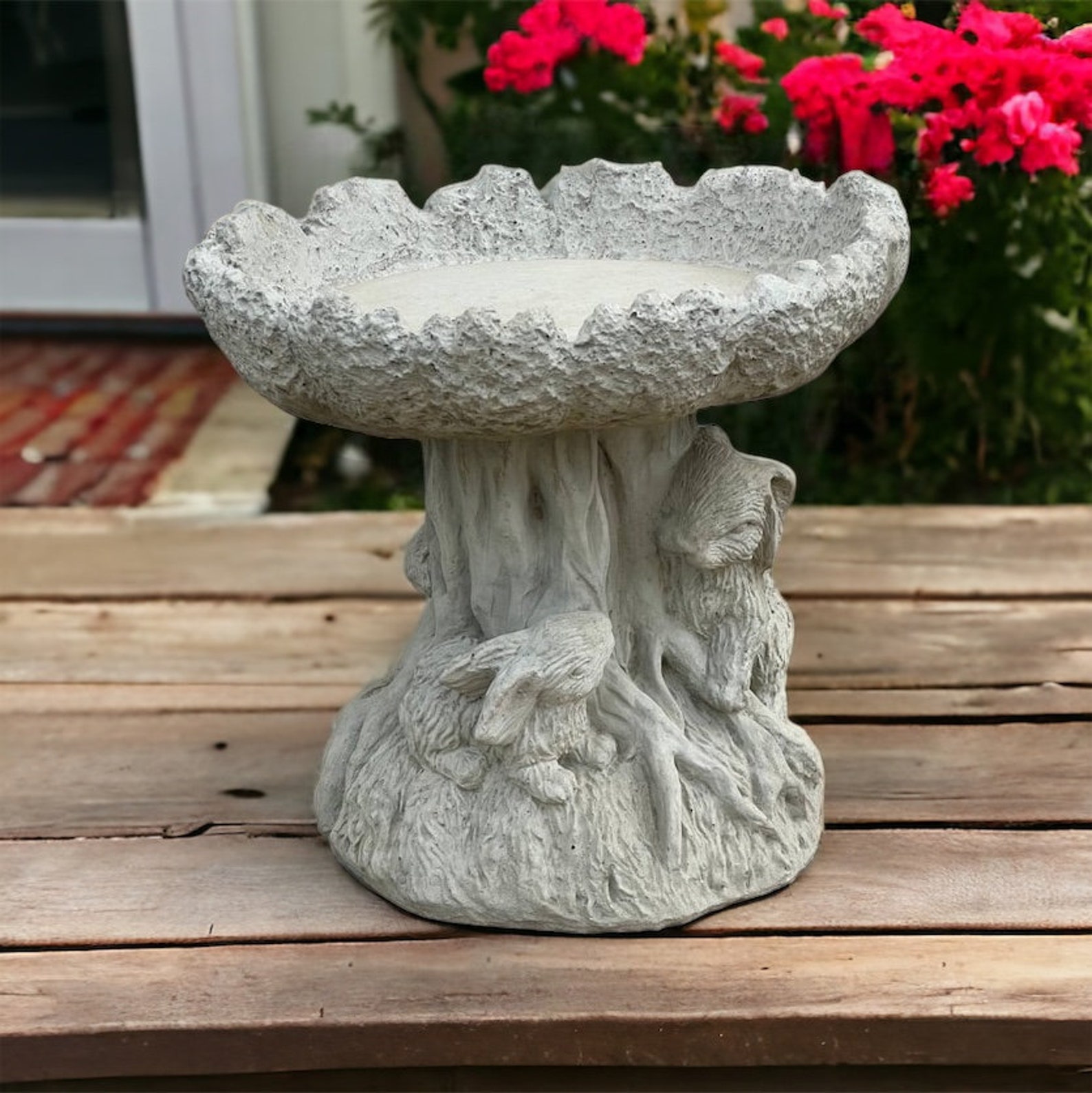 Large Bird Bath, Concrete Drinker, Bird Bowl Statue, Drinker With ...