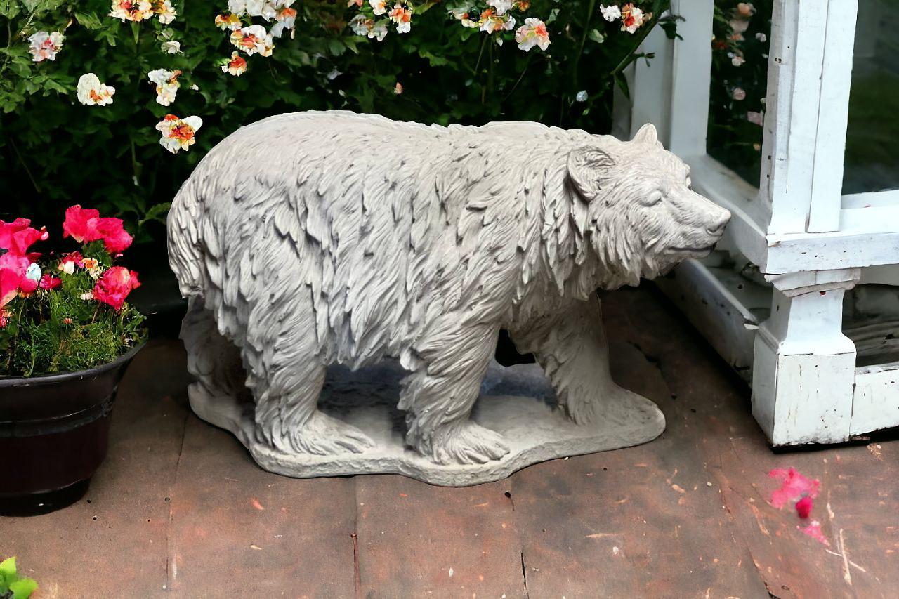 Concrete Bear, Grizzly Figure, Garden Statue, Yard Animals, Outdoor ...
