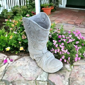 Cowboy Boot Statue, Detailed Cowboy Boot Figure, Flower Planter ...