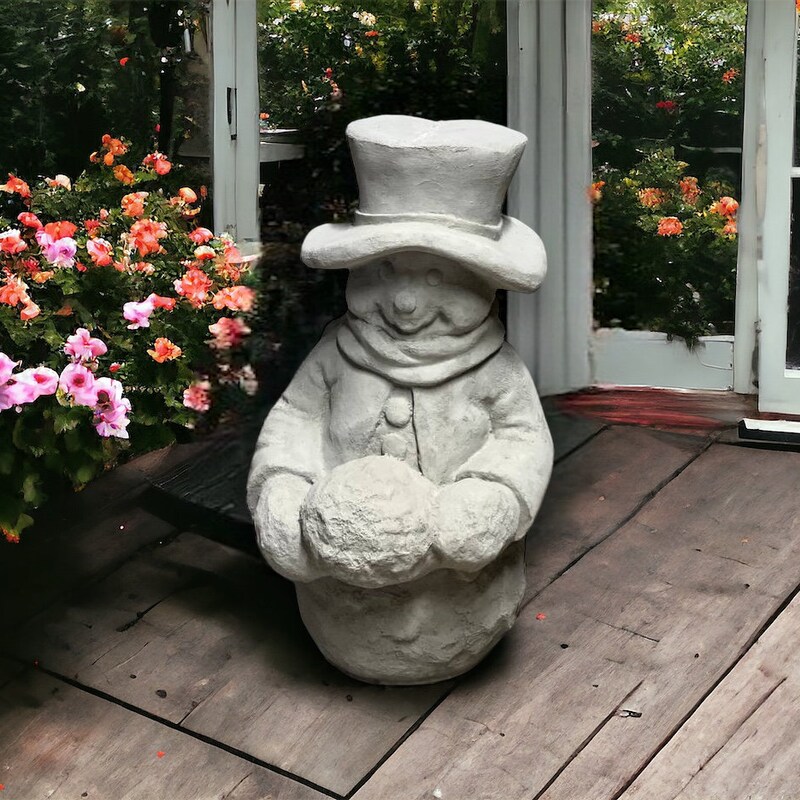 Concrete Snowman Figure - Etsy