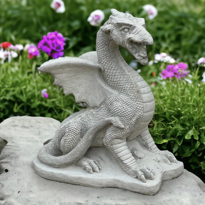 Outdoor Garden Dragon Statue - Etsy