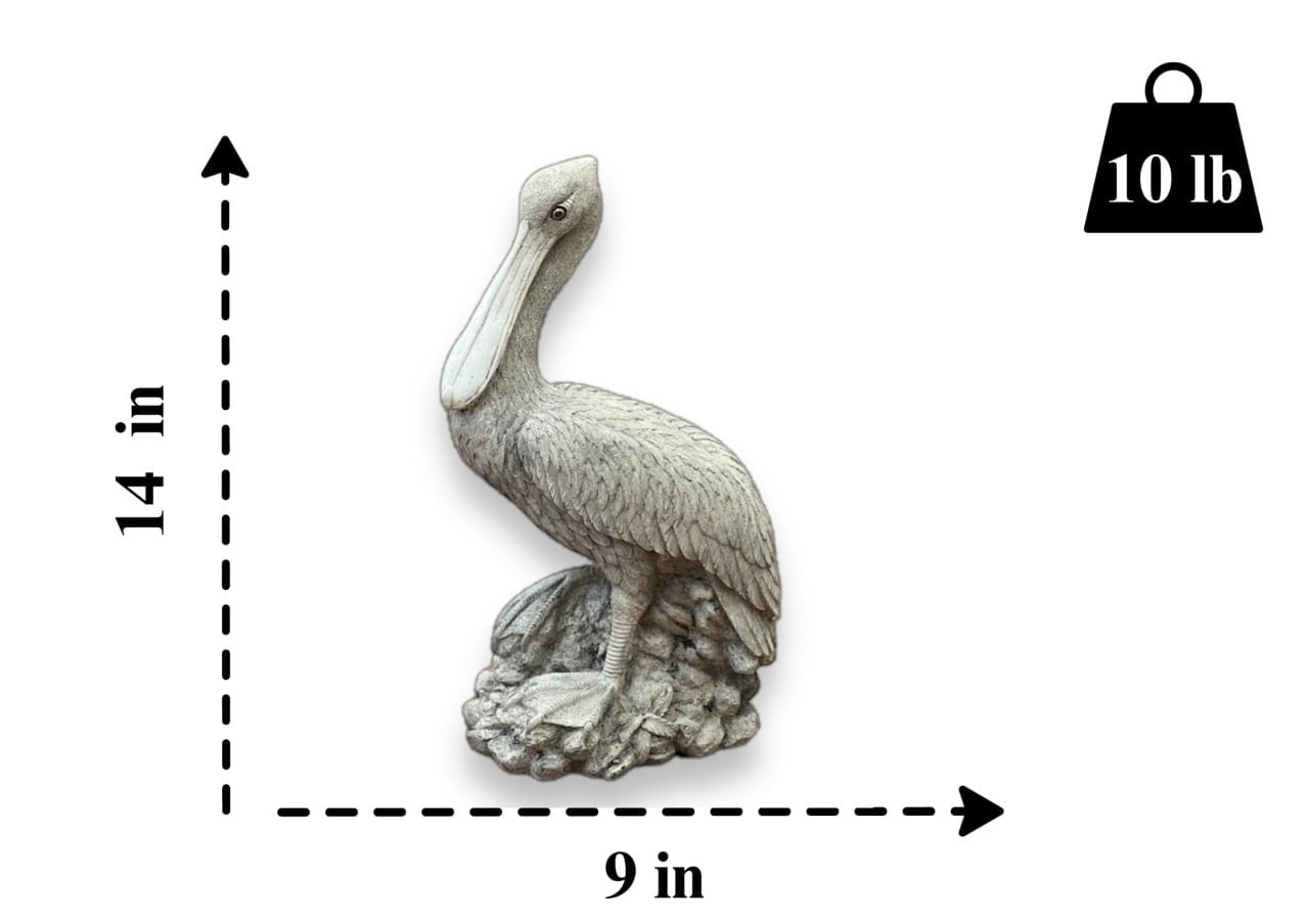 Concrete Pelican, Bird Statue, Lake Bird, Pelican Sculpture, Wild ...