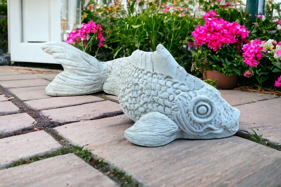 Koi Fish, Fish Figure, Concrete Koi Fish, Fish Figure, Fish Statue ...