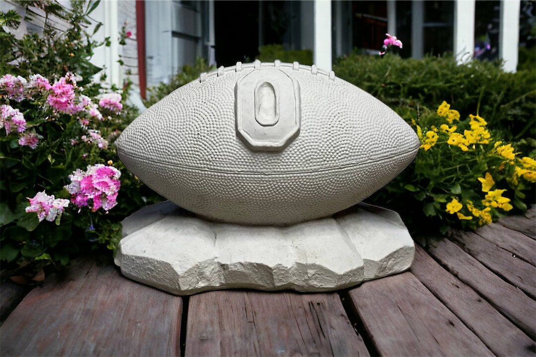 Ohio Football, Stone Ball, Garden Statue, Porch Decoration, Soccer Ball ...