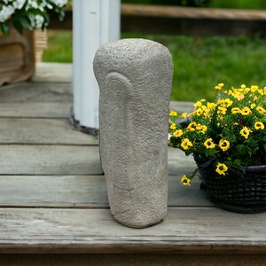 Concrete Moai Head, Outdoor Easter Island Rock, Garden Moai Stone, Rock Sculpture, Head Figure ...