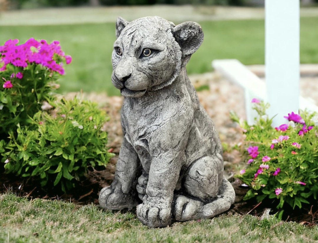 Concrete Tiger, Outdoor Sculpture, Tiger Cub, Wild Animal, Tiger Statue ...