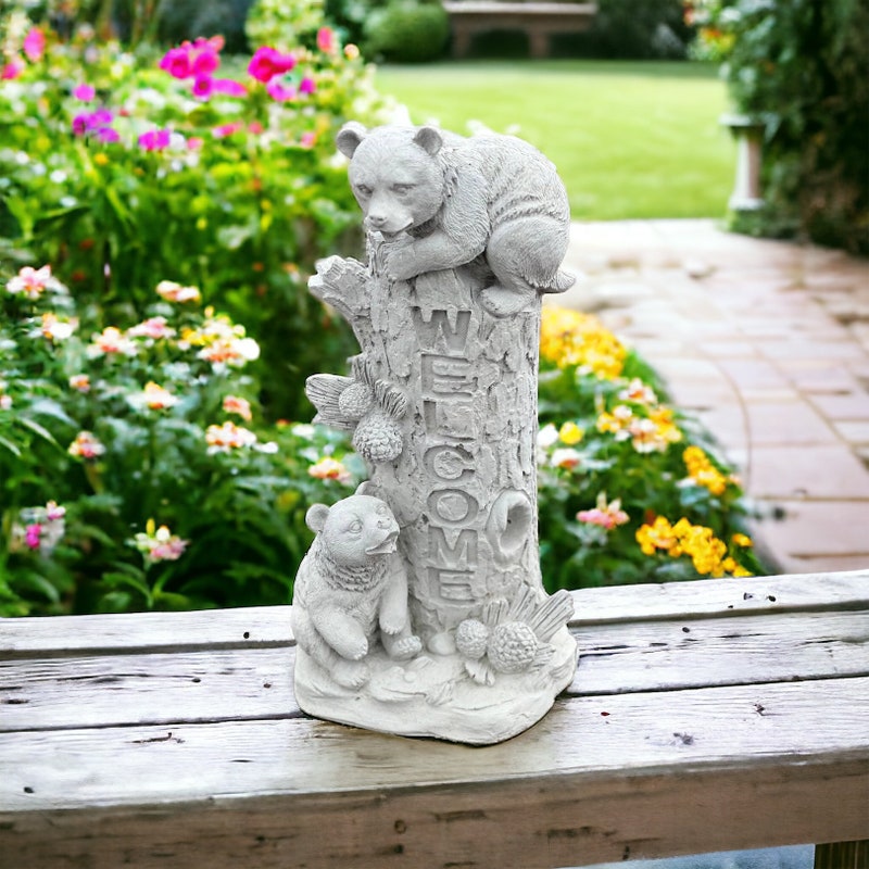 Concrete Bear Statue - Etsy