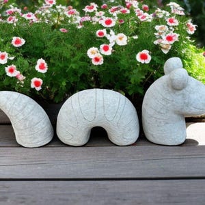 Worm Statue, Three Pieces Worm, Concrete Animals, Garden Figure, Stone ...