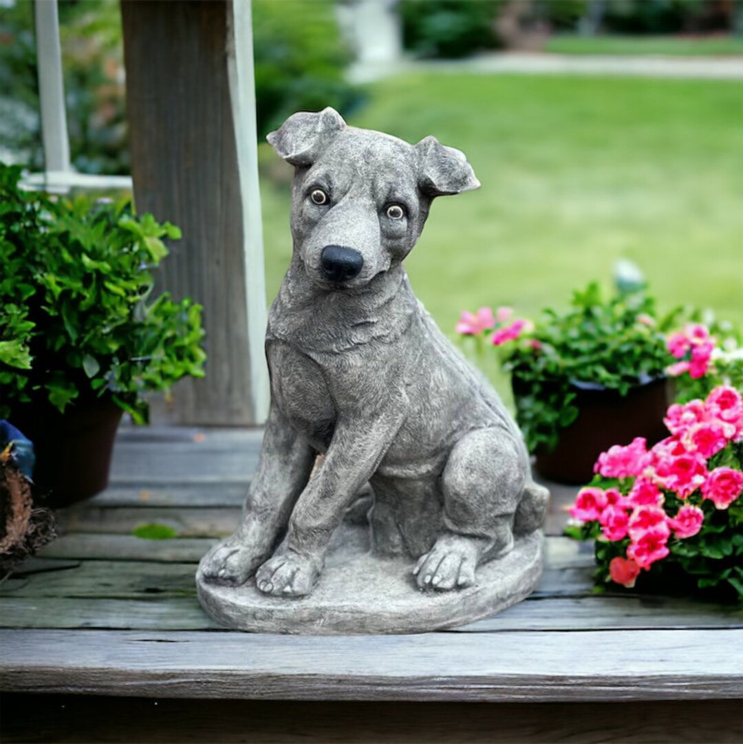 Jack Russell Terrier, Dog Statue, Gray Jack Russell, Dog Memorial ...