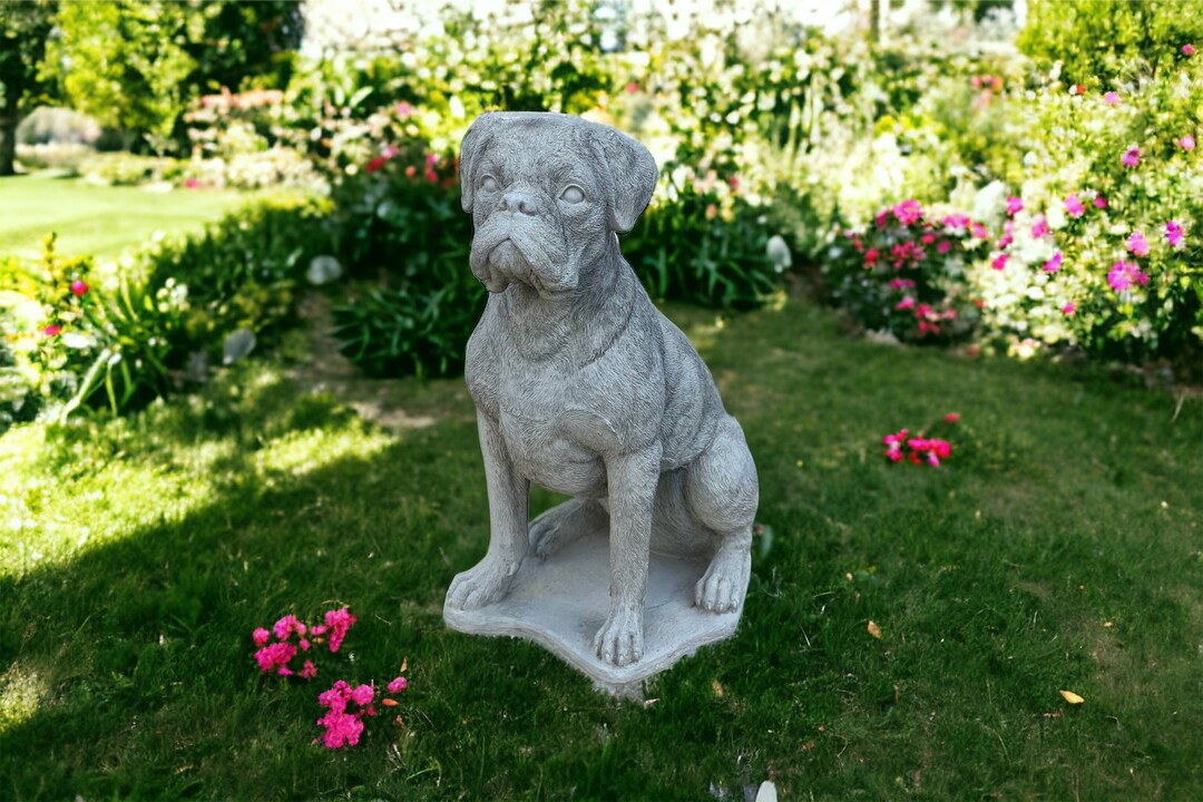 Realistic Boxer, Garden Figure, Boxer Dog, Concrete Boxer, Dog Statue ...