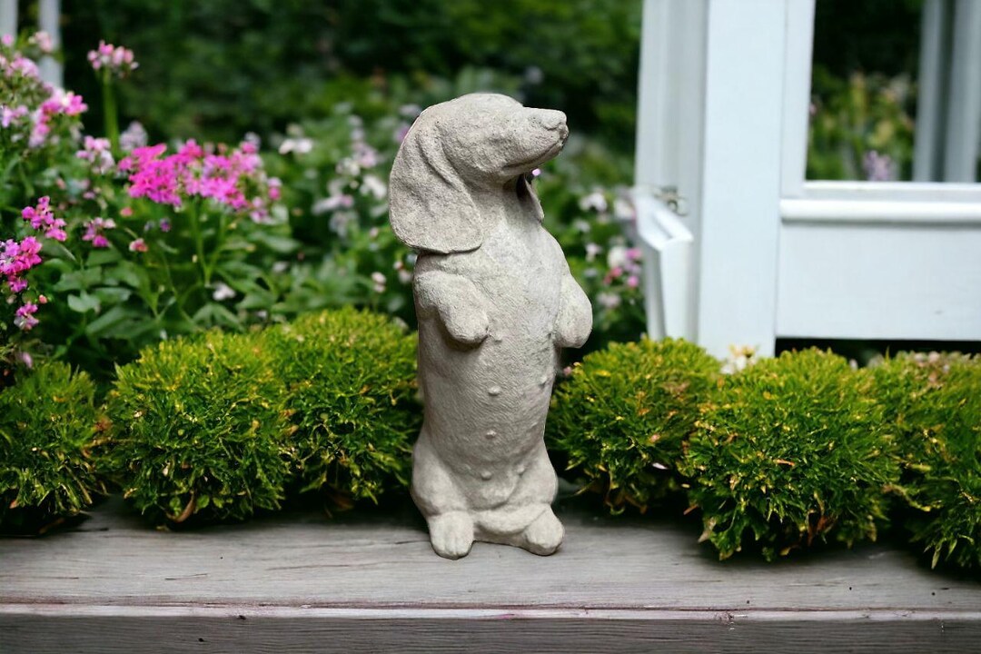 Sitting up Dachshund, Puppy Figure, Dachshund Dog, Concrete Dachshund ...