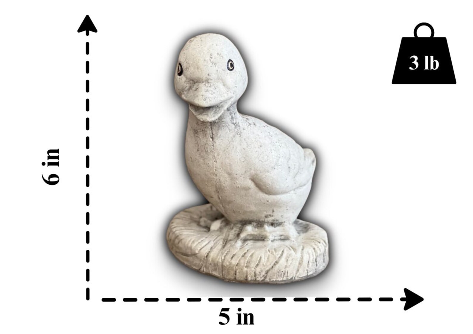 Concrete Duckling, Farm Animal, Duck Figure, Small Duckling, Outdoor ...
