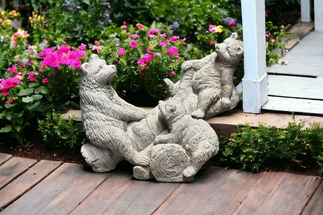 Teeter Bears Statue, Tottering Bears, Animal Sculpture, Outdoor Figure ...