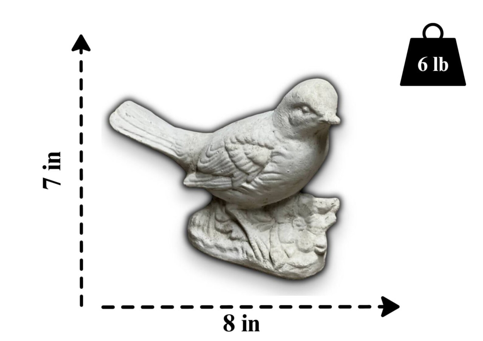 Robin Statue, Concrete Bird, Porch Sculpture, Birds Lovers Gift, Robin ...