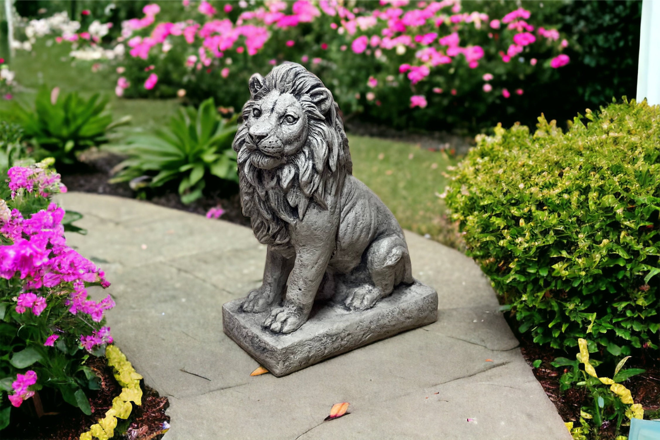 Lion Sculpture, Cement Lion, Guardian Animal, Outdoor Statue, Front ...