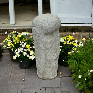 Concrete Moai Head, Outdoor Easter Island Rock, Garden Moai Stone, Rock Sculpture, Head Figure ...