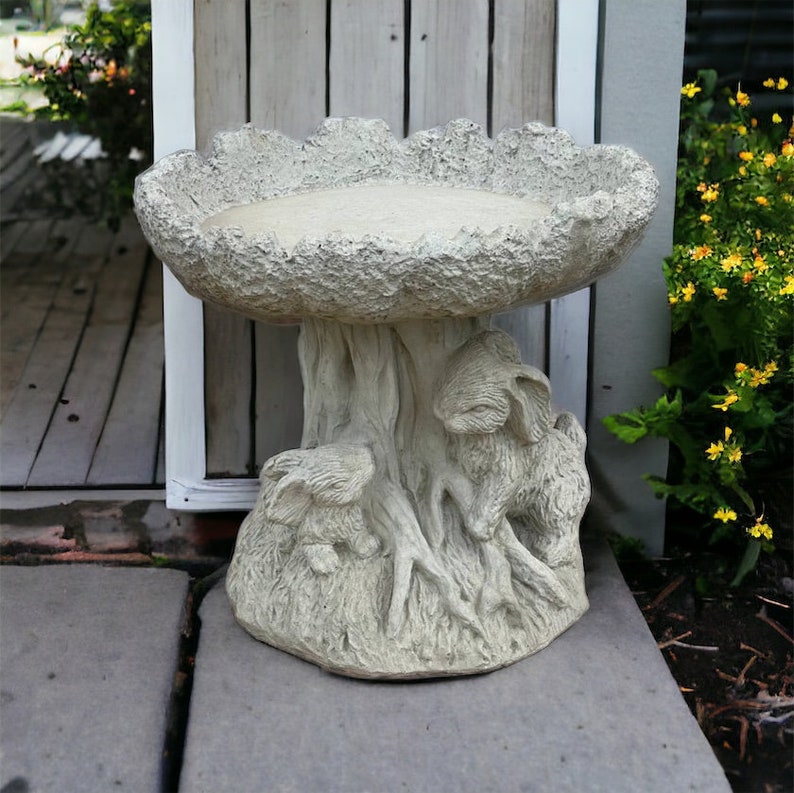 Large Bird Bath, Concrete Drinker, Bird Bowl Statue, Drinker With ...