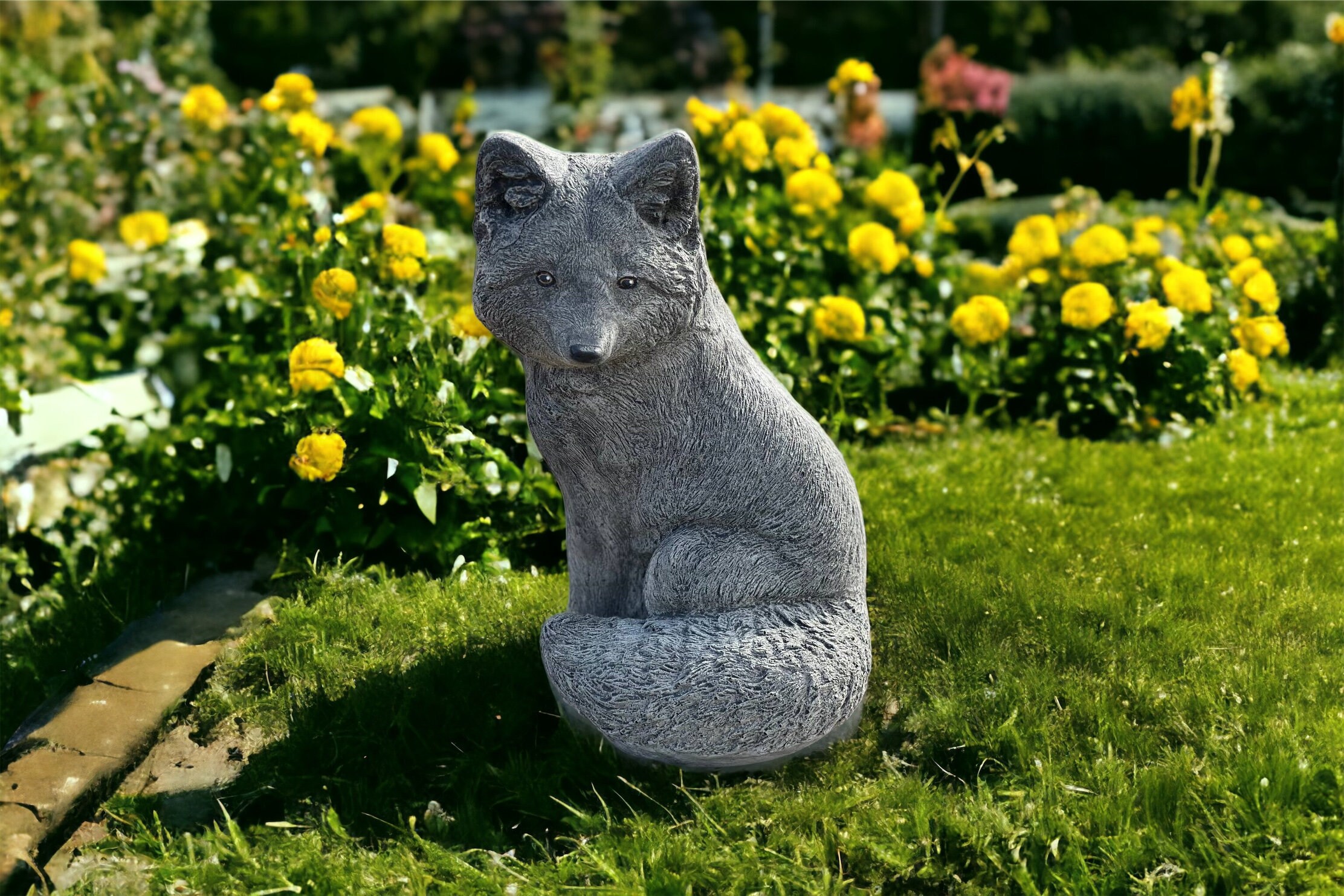Fox Statue, Concrete Fox, Wild Animal, Garden Fox, Cement Fox, Yard ...