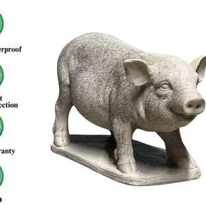 Pig Statue, Potbelly Piglet, Farm Animal, Concrete Pig, Home Decoration ...