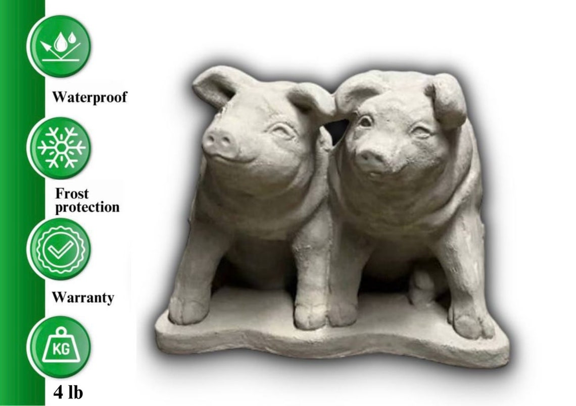 Pig Pals, Concrete Piggies, Outdoor Statue, Sitting Pigs, Piglets ...