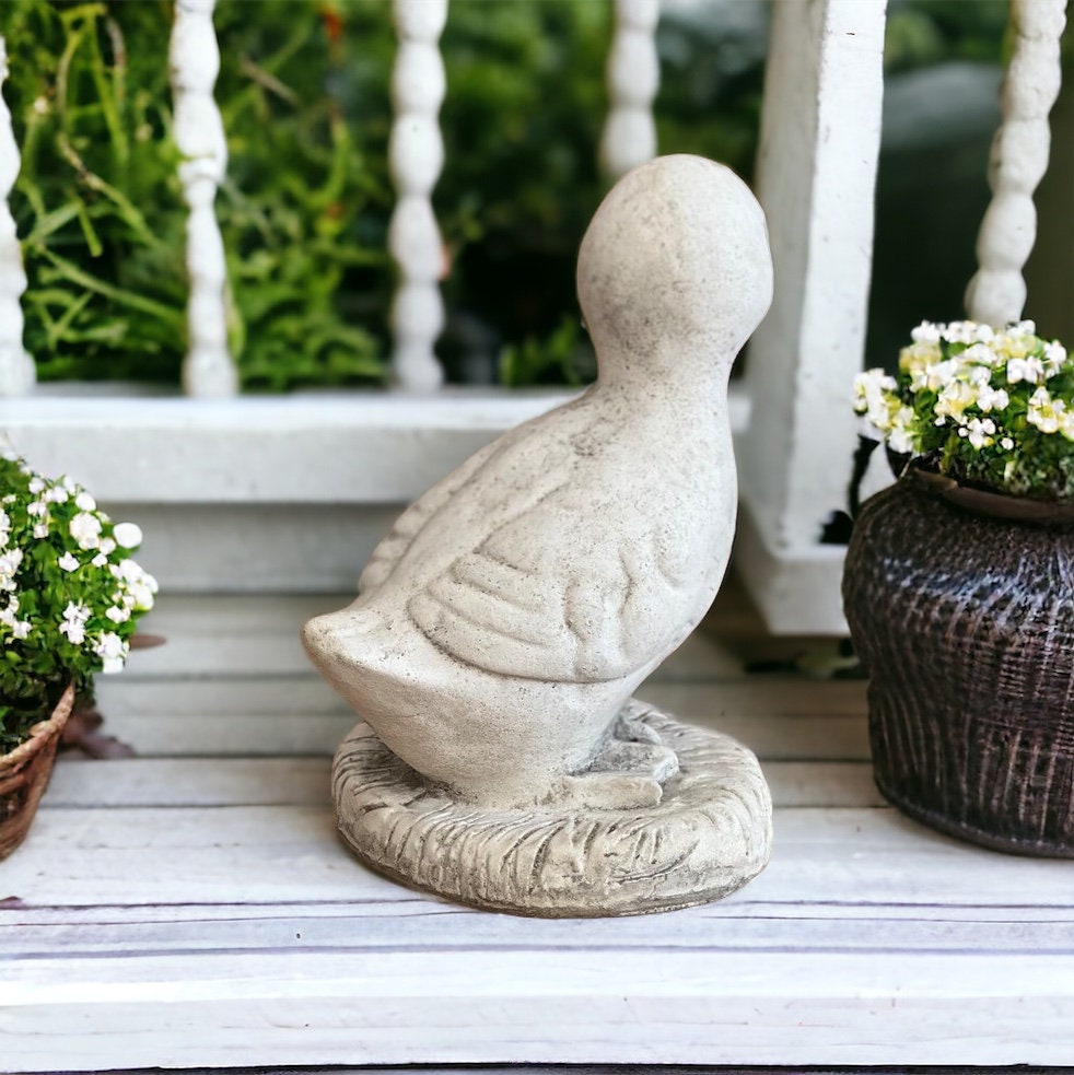 Concrete Duckling, Farm Animal, Duck Figure, Small Duckling, Outdoor ...