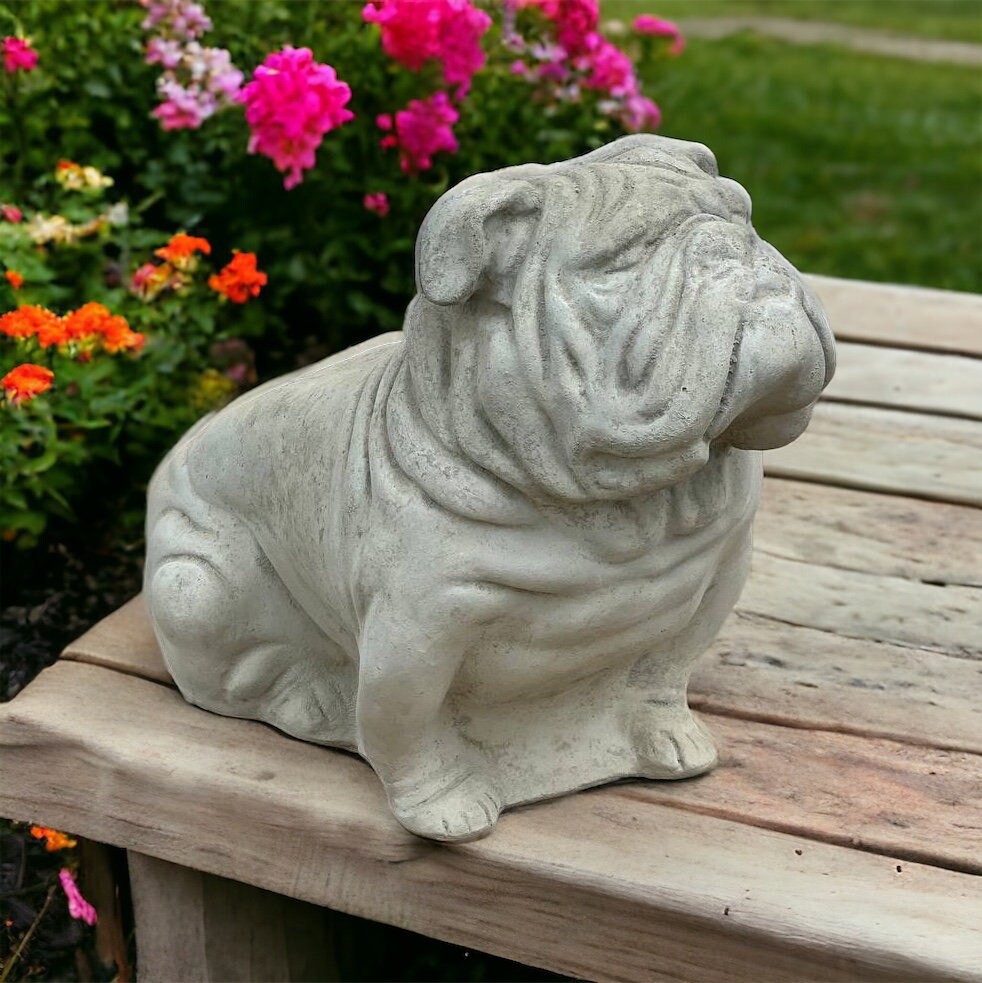 Large Bulldog, Dog Statue, Massive Dog, Bulldog Sculpture, Concrete ...