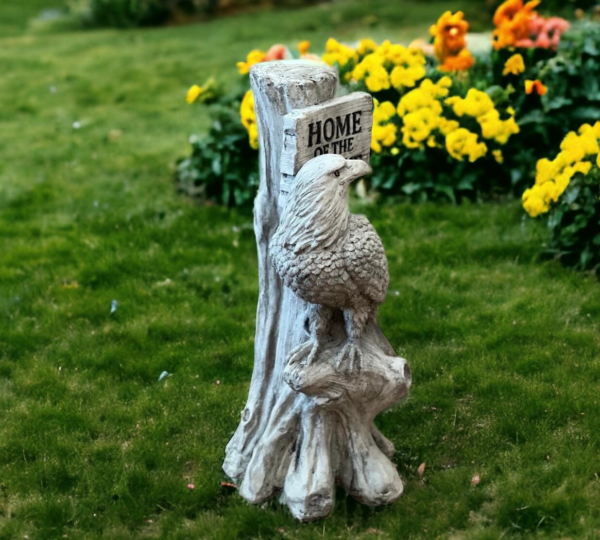 Concrete Eagle Bird, Eagle Sculpture, Eagle on Tree, Home of the Brave ...
