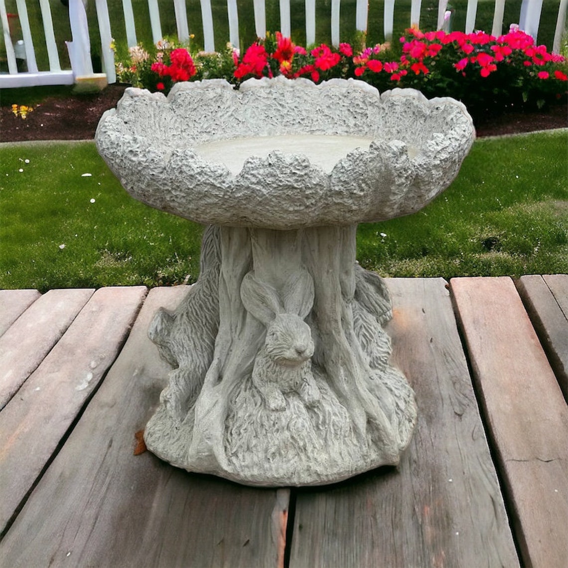 Large Bird Bath, Concrete Drinker, Bird Bowl Statue, Drinker With ...