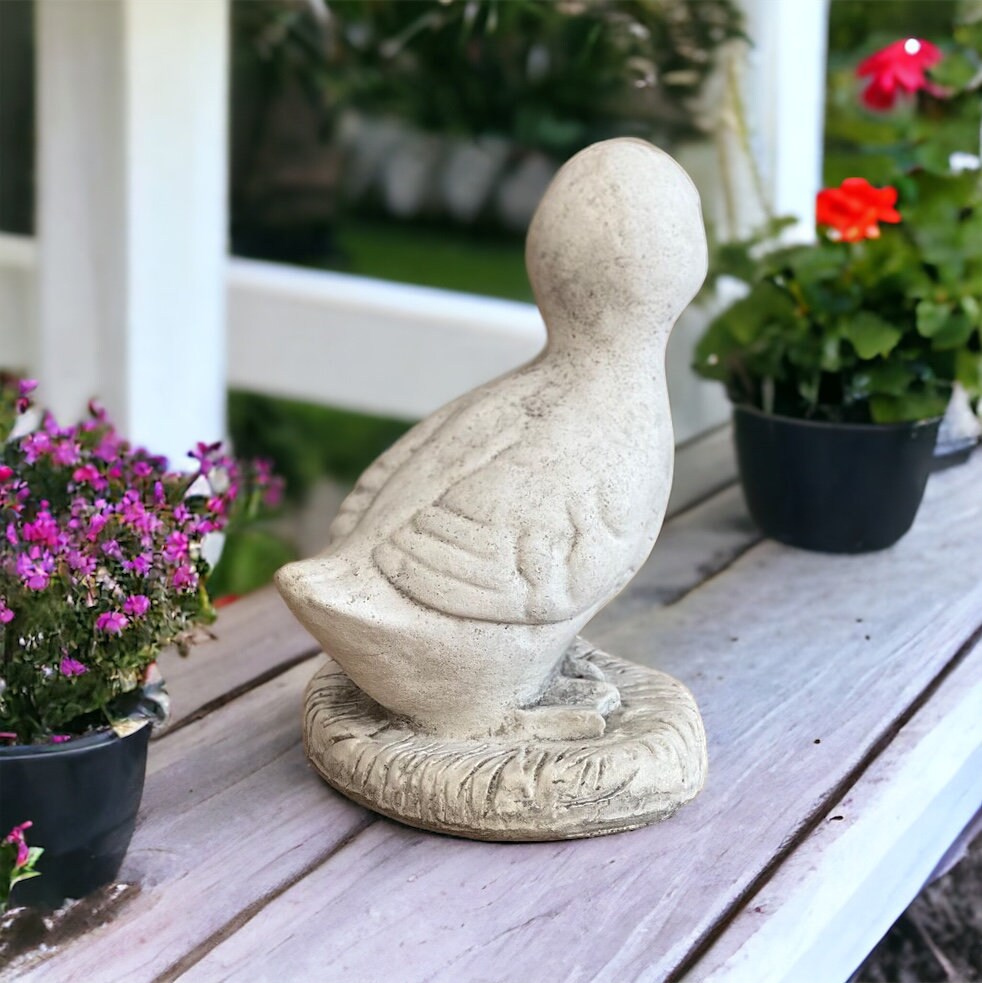 Concrete Duckling, Farm Animal, Duck Figure, Small Duckling, Outdoor ...