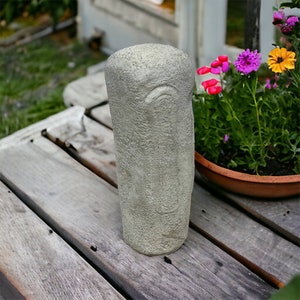 Concrete Moai Head, Outdoor Easter Island Rock, Garden Moai Stone, Rock Sculpture, Head Figure ...