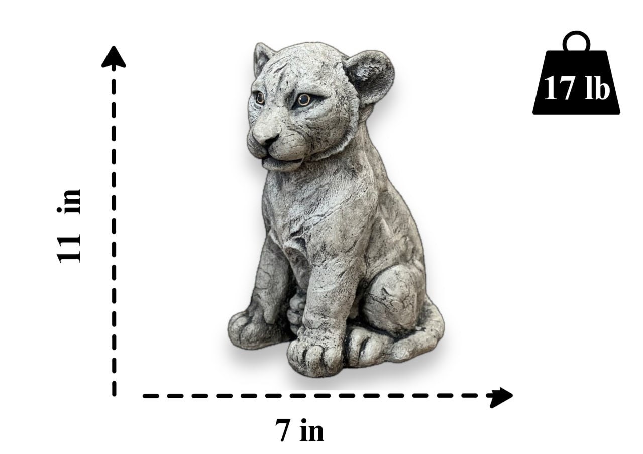 Concrete Tiger, Outdoor Sculpture, Tiger Cub, Wild Animal, Tiger Statue ...
