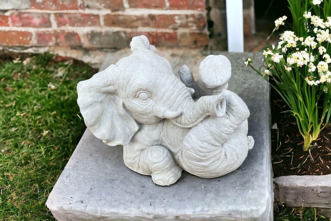Elephant Statue, Concrete Elephant, Stone Animals, Garden Decoration ...