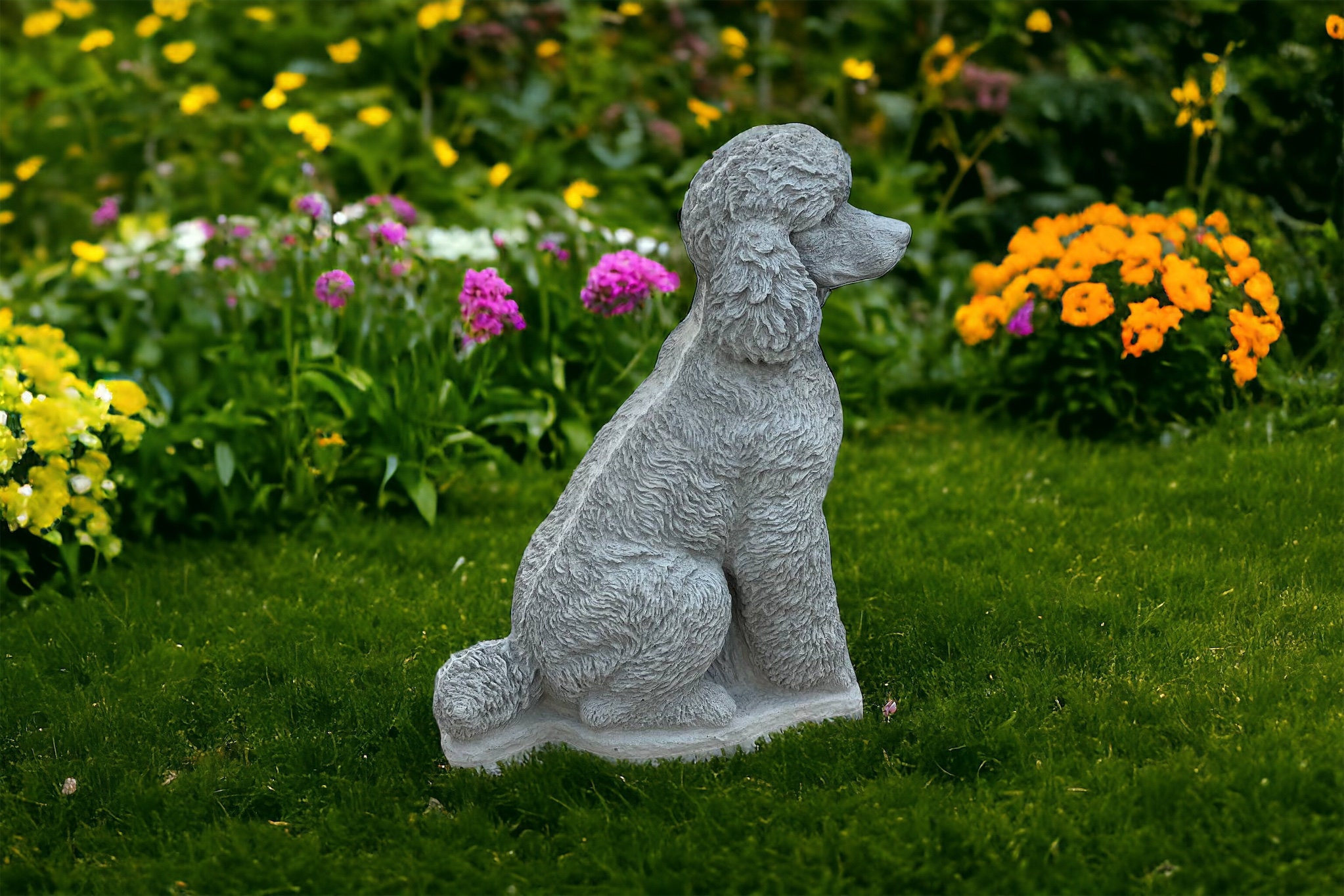 Poodle Statue, Dog Memorial, Massive Poodle, Outdoor Sculpture, Garden ...