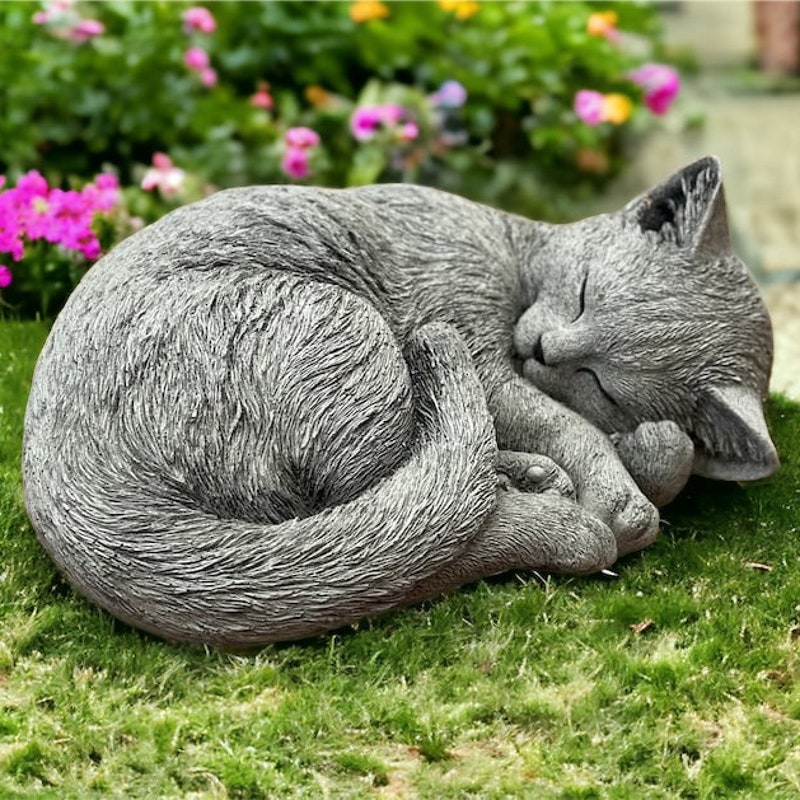 Outdoor Large Cat Statue - Etsy