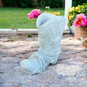 Cowboy Boot Statue, Detailed Cowboy Boot Figure, Flower Planter ...